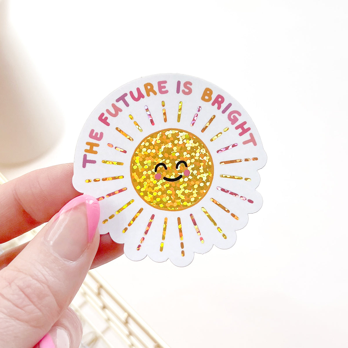 The Rosy Redhead | WATERPROOF STICKER: The Future Is Bright